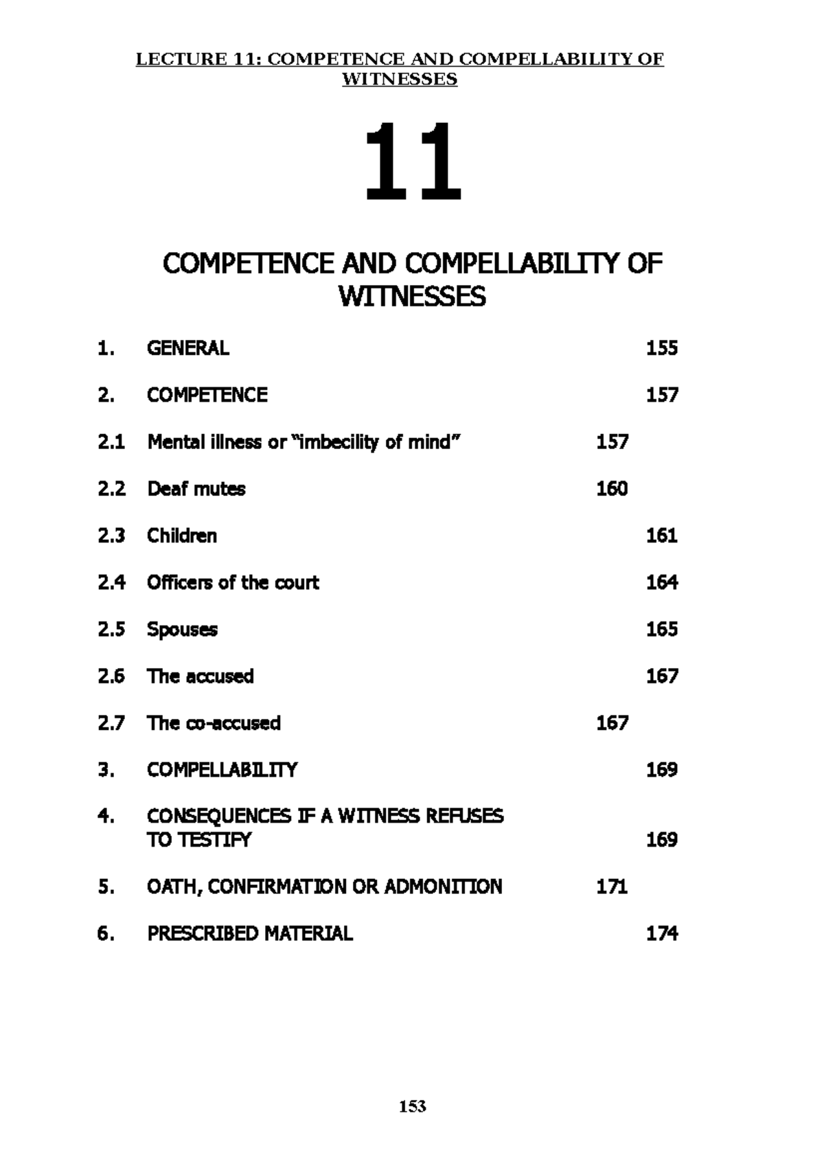 Competence AND Compellability 2020 - WITNESSES COMPETENCE AND ...