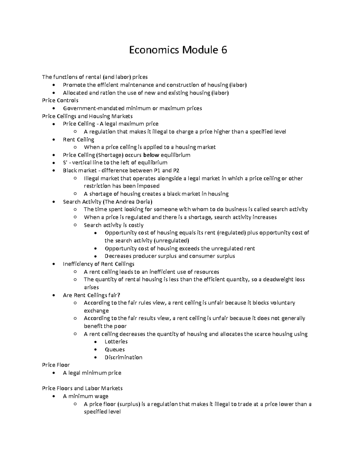 Economics Module 6 - Studocu