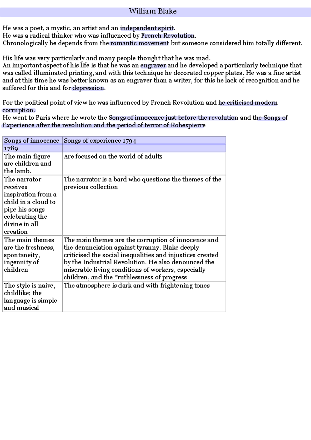 William Blake and Romanticism - William Blake He was a poet, a mystic ...