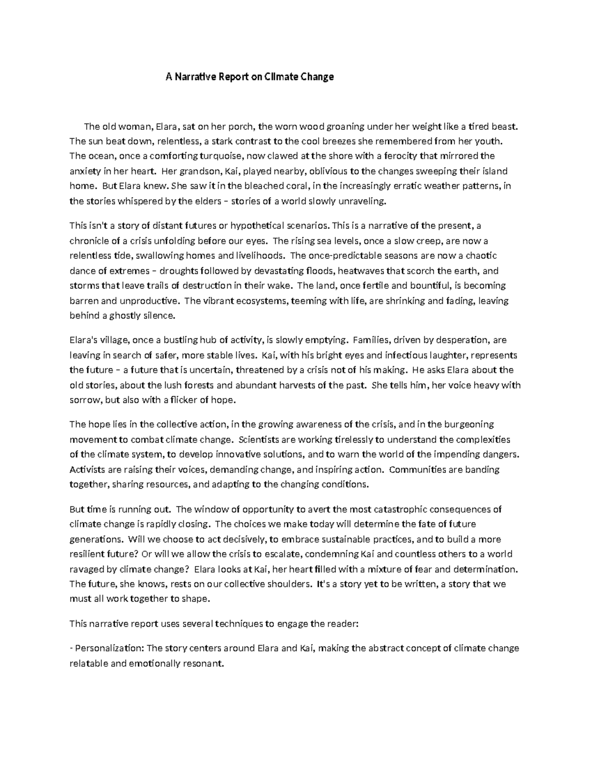 A Narrative Report - The sun beat down, relentless, a stark contrast to ...