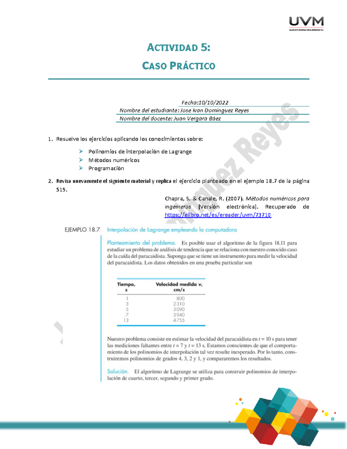 A5 Caso Practico JIDR - Actividad 5 Resumen - ACTIVIDAD 5: CASO PR¡CTICO Fecha:10/10/ Nombre del ...