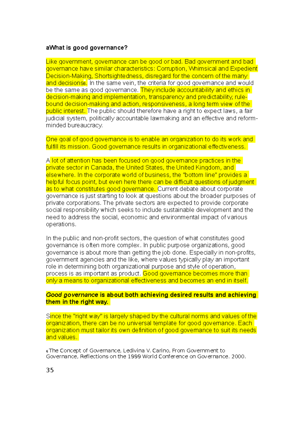 What is good governance - aWhat is good governance? Like government ...