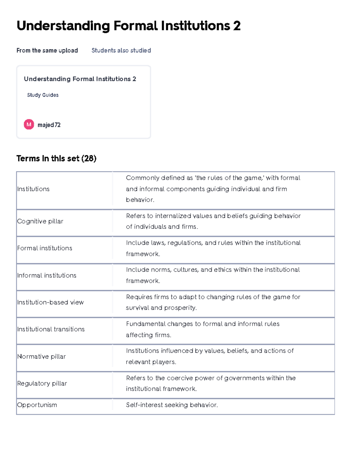 Understanding Formal Institutions 2 Flashcards Quizlet - Understanding ...