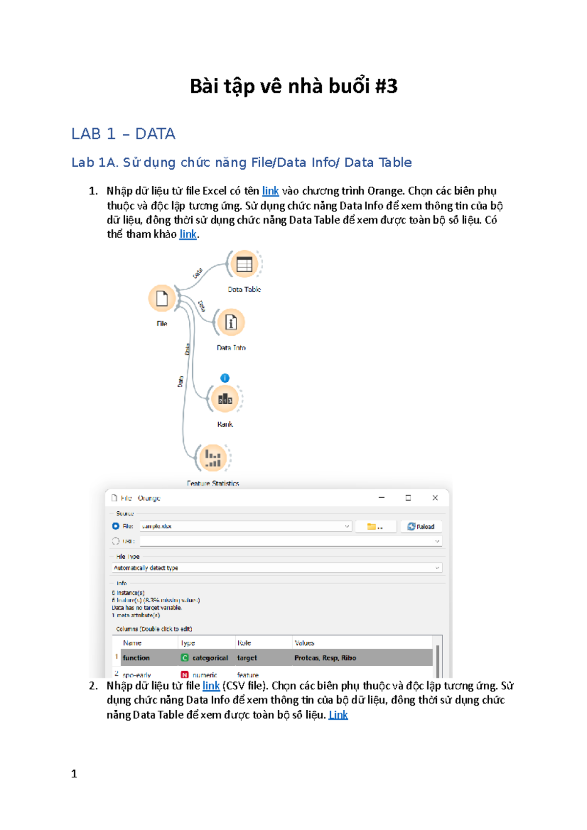 DS-Lab Buoi3 - ... - Bài t p vềề nhà bu i #3ậ ổ LAB 1 – DATA Lab 1A. Sử dụng chức năng File/Data ...