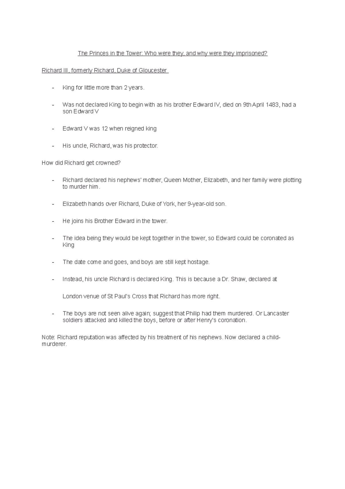 The Princes in the Tower: Who were they, and why were they imprisoned ...