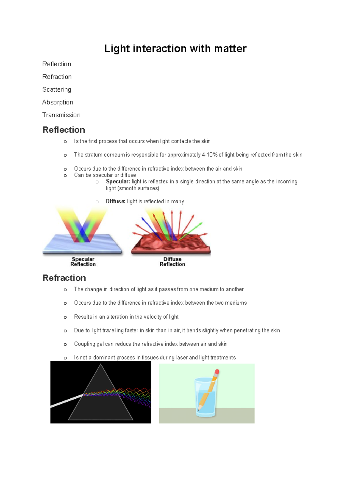 Notes Session 3-6 - Laser Principles - Light interaction with matter ...