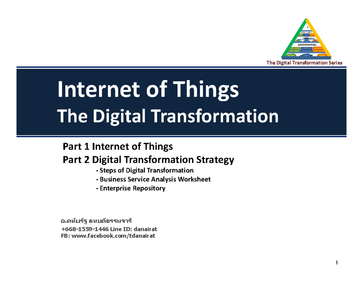 Internet of Things & The Digital Transformation - Vision, Mission ...