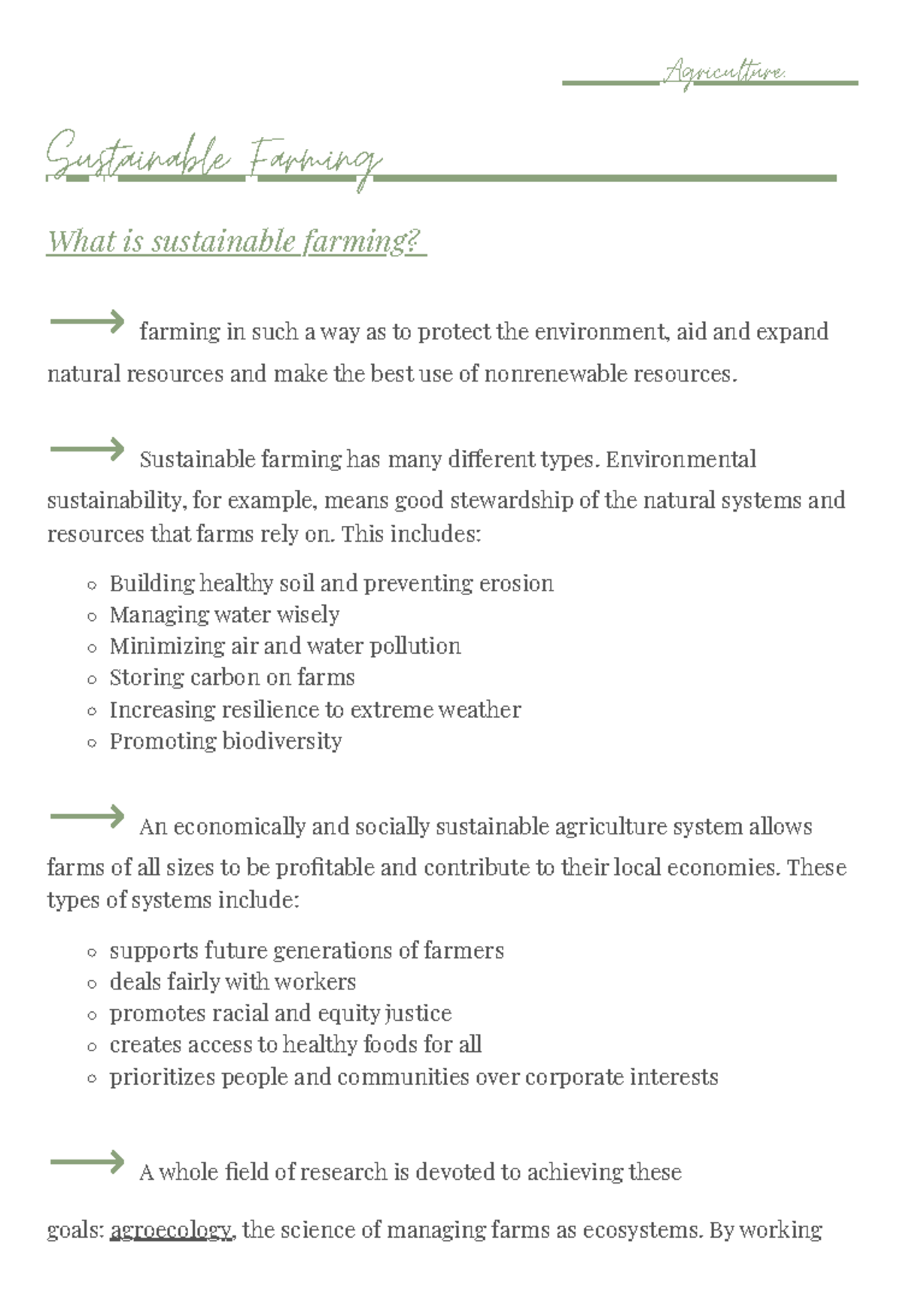Agriculture - Sustainable Farming, a closer look into what exactly it ...