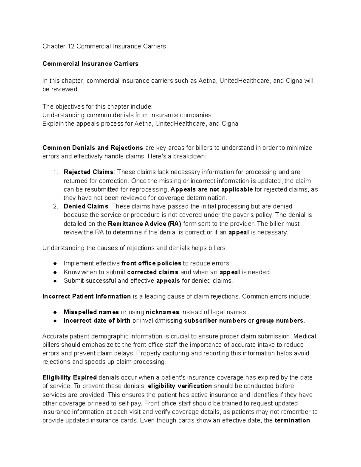 Chapter 13 Commercial Insurance Carriers - Chapter 12 Commercial ...