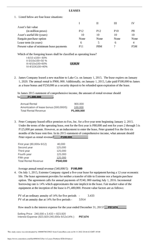 FAR Preweek Lecture B42 - ReSA - THE REVIEW SCHOOL OF ACCOUNTANCY CPA Review Batch 42 October ...