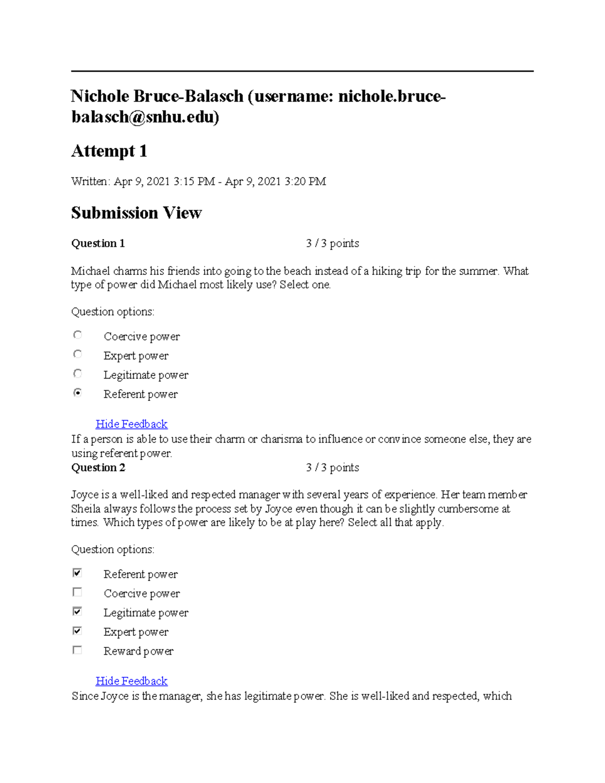 Week 8 Quiz - Quiz 8 - Nichole Bruce-Balasch (username: nichole ...