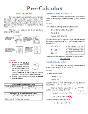 Pre Cal CG 2022 2023 - Precalculus DLL - Grade Level: 11 Subject: Pre ...