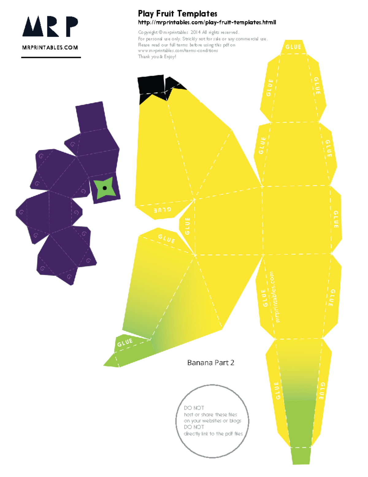 Mrprintables paper fruit banana pineapple 2016 - MRPRINTABLES - Studocu