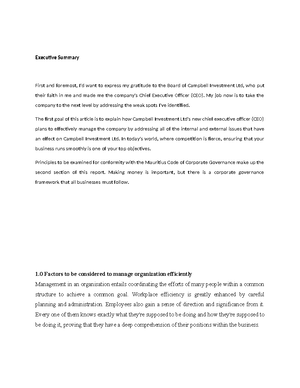 MIO - Assignment - OPEN UNIVERSITYof MAURITIUS Assignment Cover Sheet ...