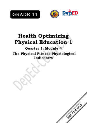 M3 Q1 HOPE 1 - Health Optimizing Physical Education 1 Quarter 1: Module 3 Set Fitness Goal ...