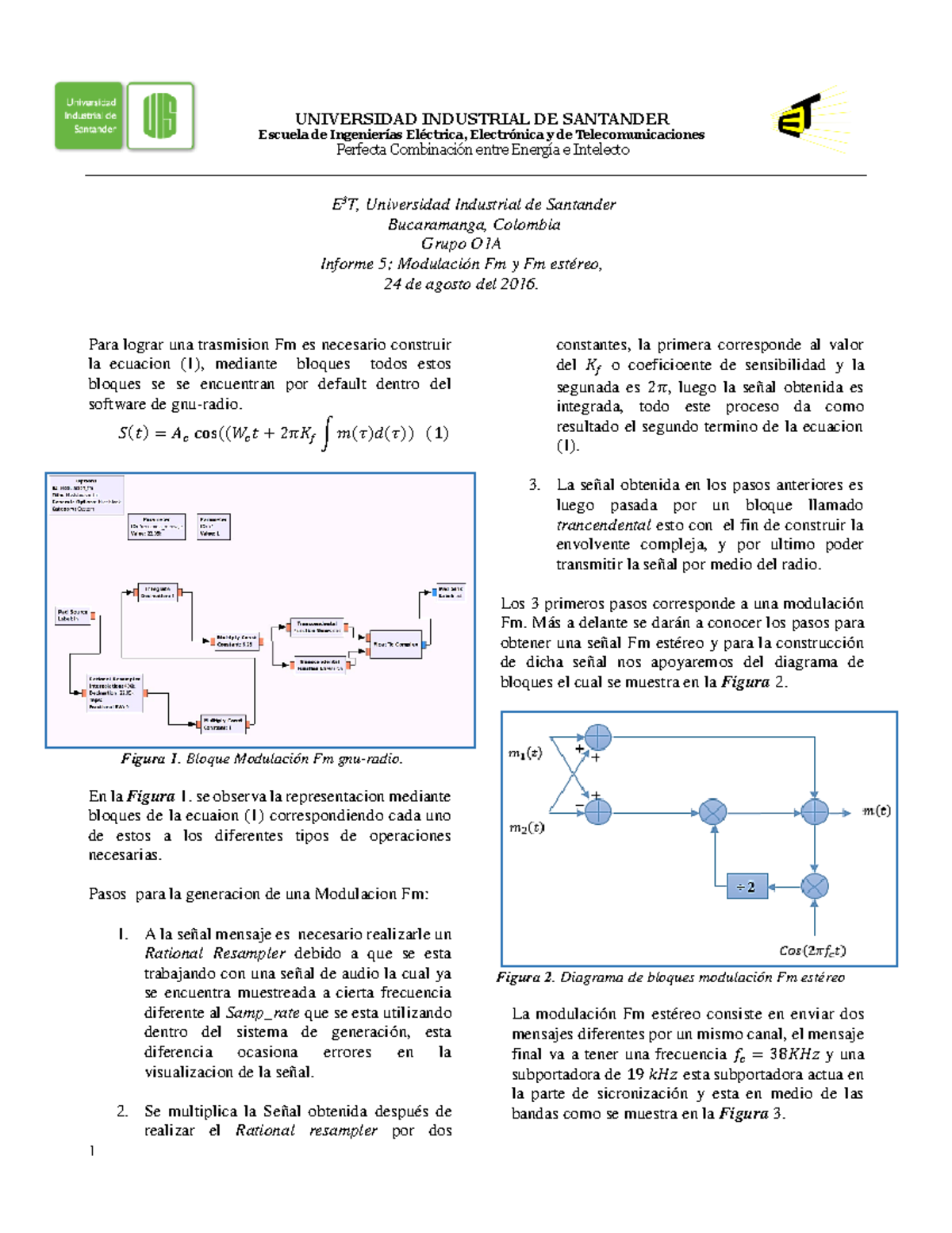 Manual Modulacion Fm y Fm stereo - UNIVERSIDAD INDUSTRIAL DE SANTANDER ...