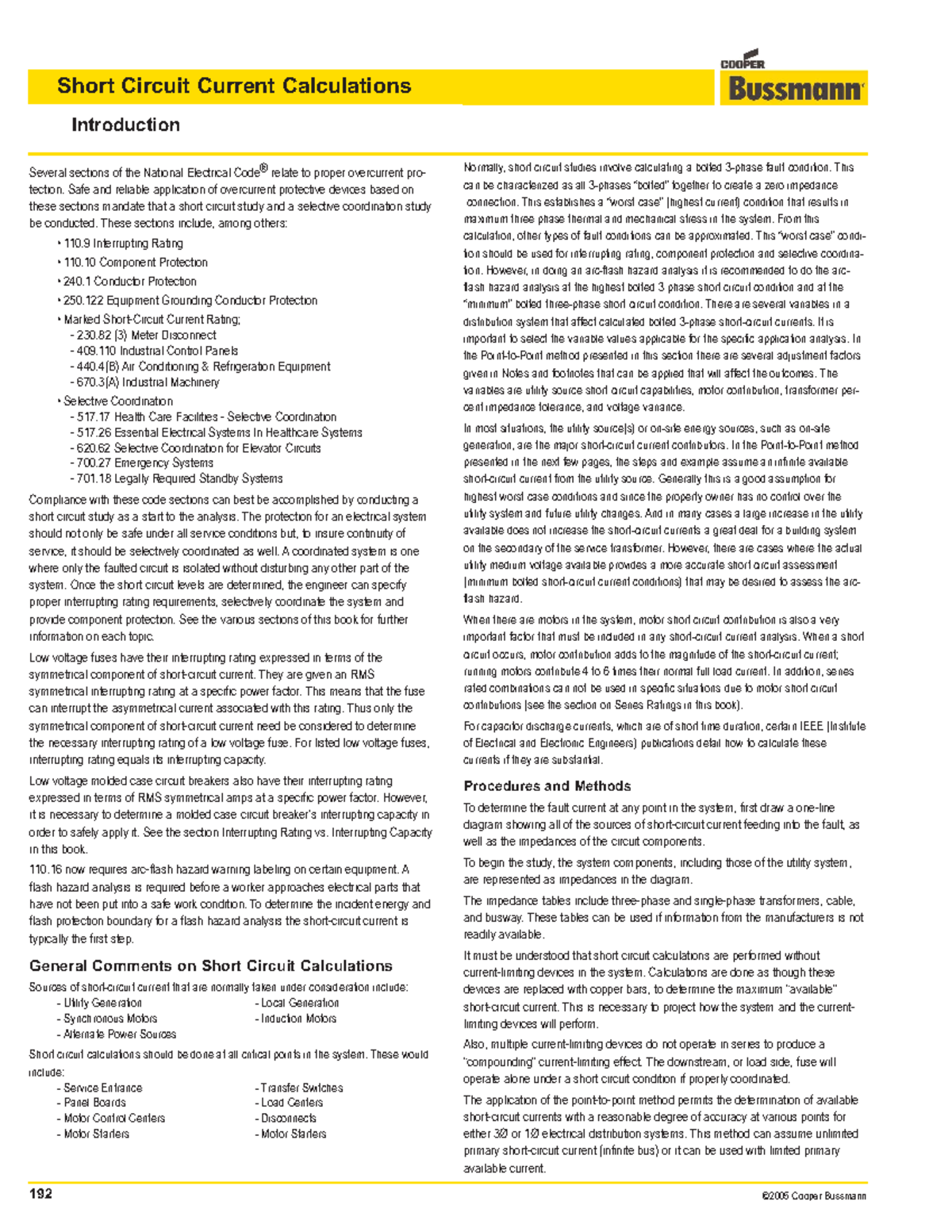 02-Short Circuit Calculations - Introduction Several sections of the ...