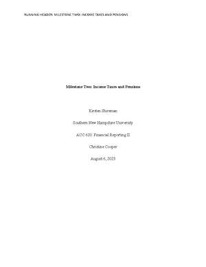 ACC 620 Final Project - ACC 620: Final Project Kirsten Shireman ...