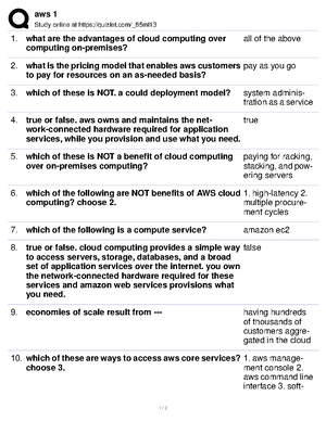 Aws 7 - Module Knowledge Check - aws 7 Study online at quizlet/_8d0an true or false. amazon ...
