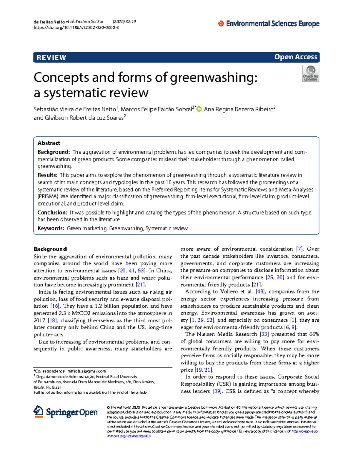 S12302-020-0300-3 - Report - de Freitas Netto et al. Environ Sci Eur ...