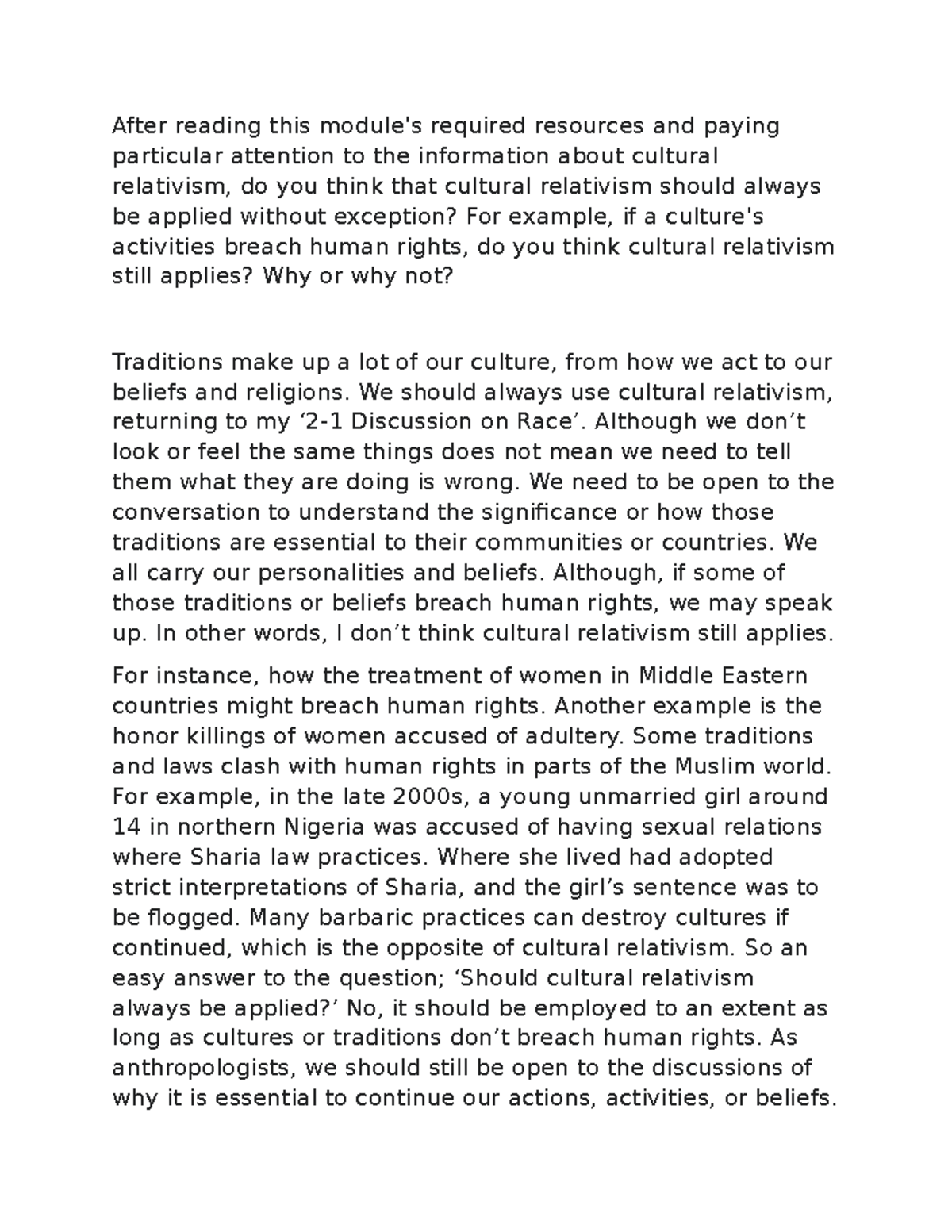 4-1 Discussion - After reading this module's required resources and ...