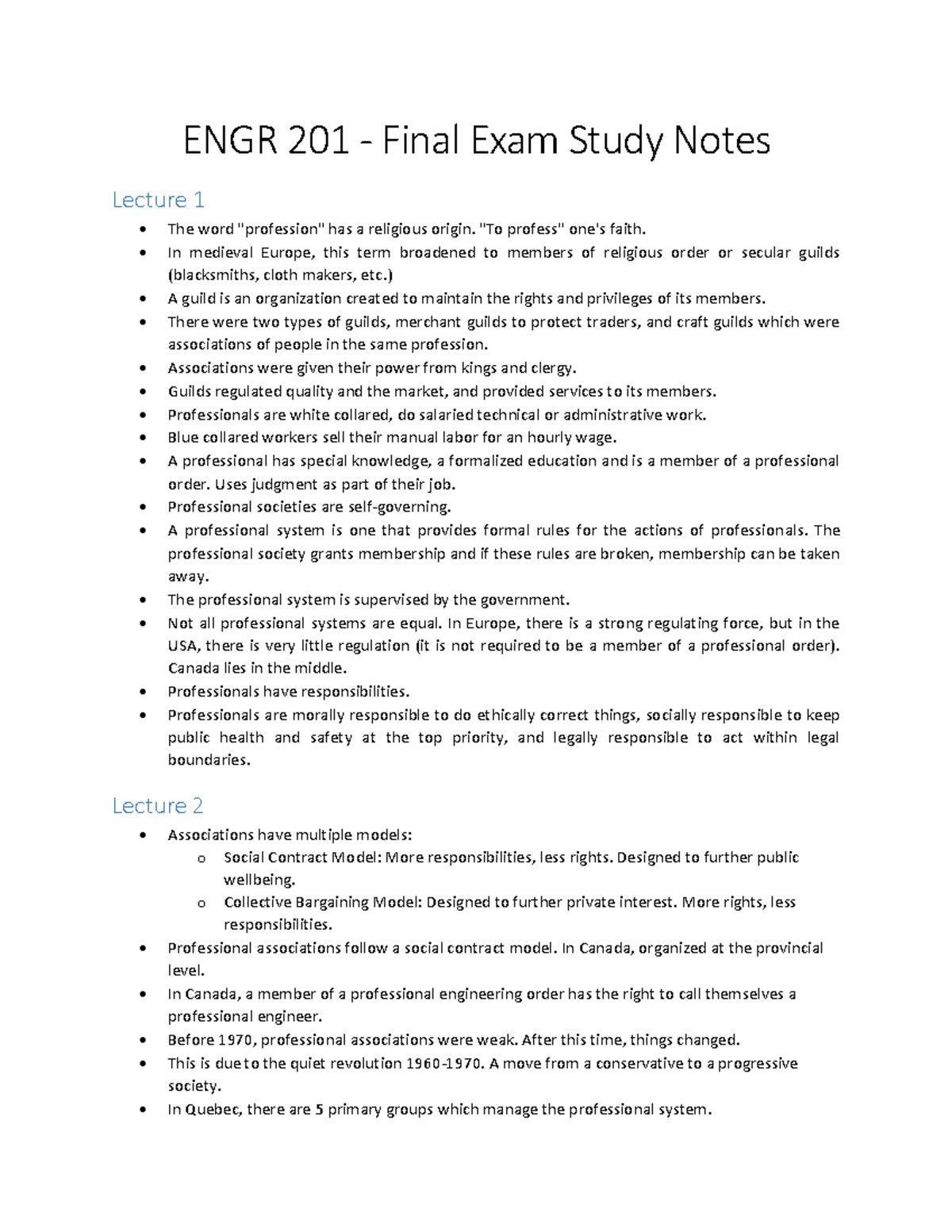 ENGR 201 Cheat Sheet - CONDENSED NOTES - ENGR 201 - Final Exam Study ...