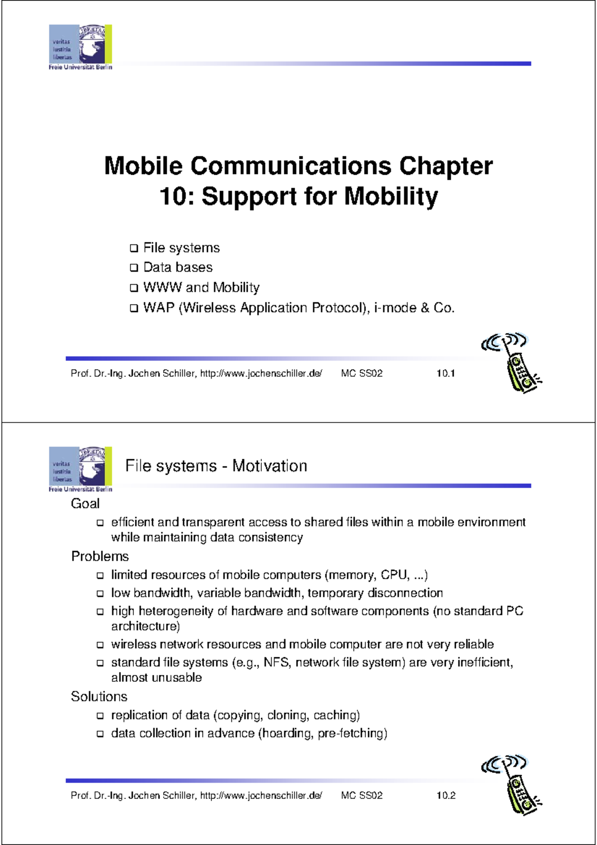 Mbc-13 - Mobile communication notes - Prof. Dr.-Ing. Jochen Schiller ...