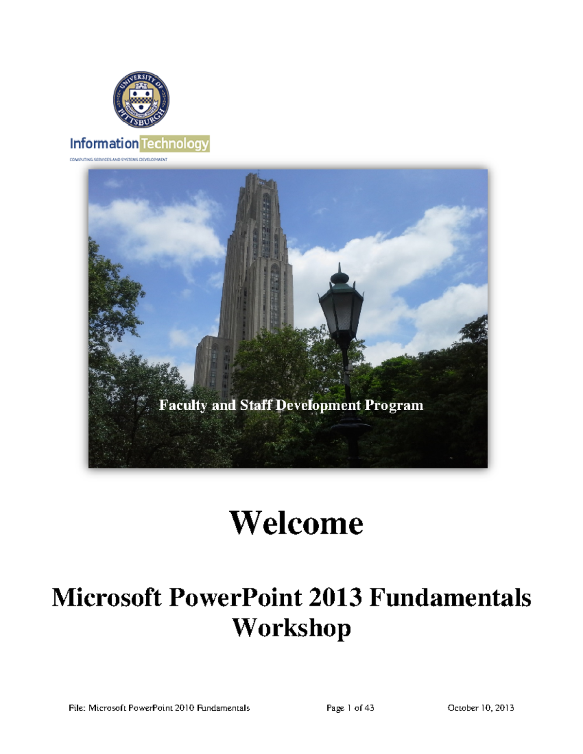 Microsoft Power Point 2013 Fundamentals Manual - Welcome Microsoft ...