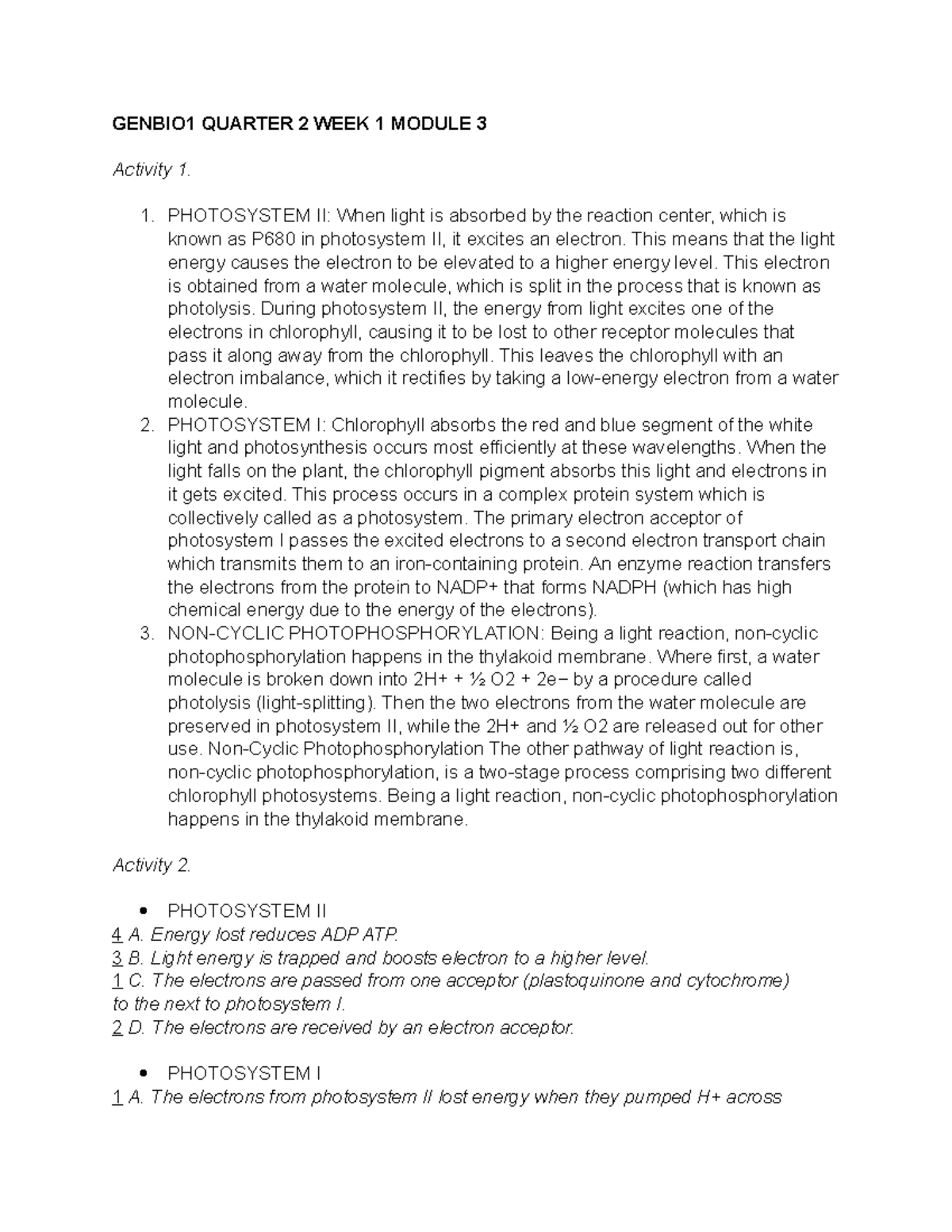 Genbio 1 Quarter 2 WEEK 1 Module 3 - GENBIO1 QUARTER 2 WEEK 1 MODULE 3 ...