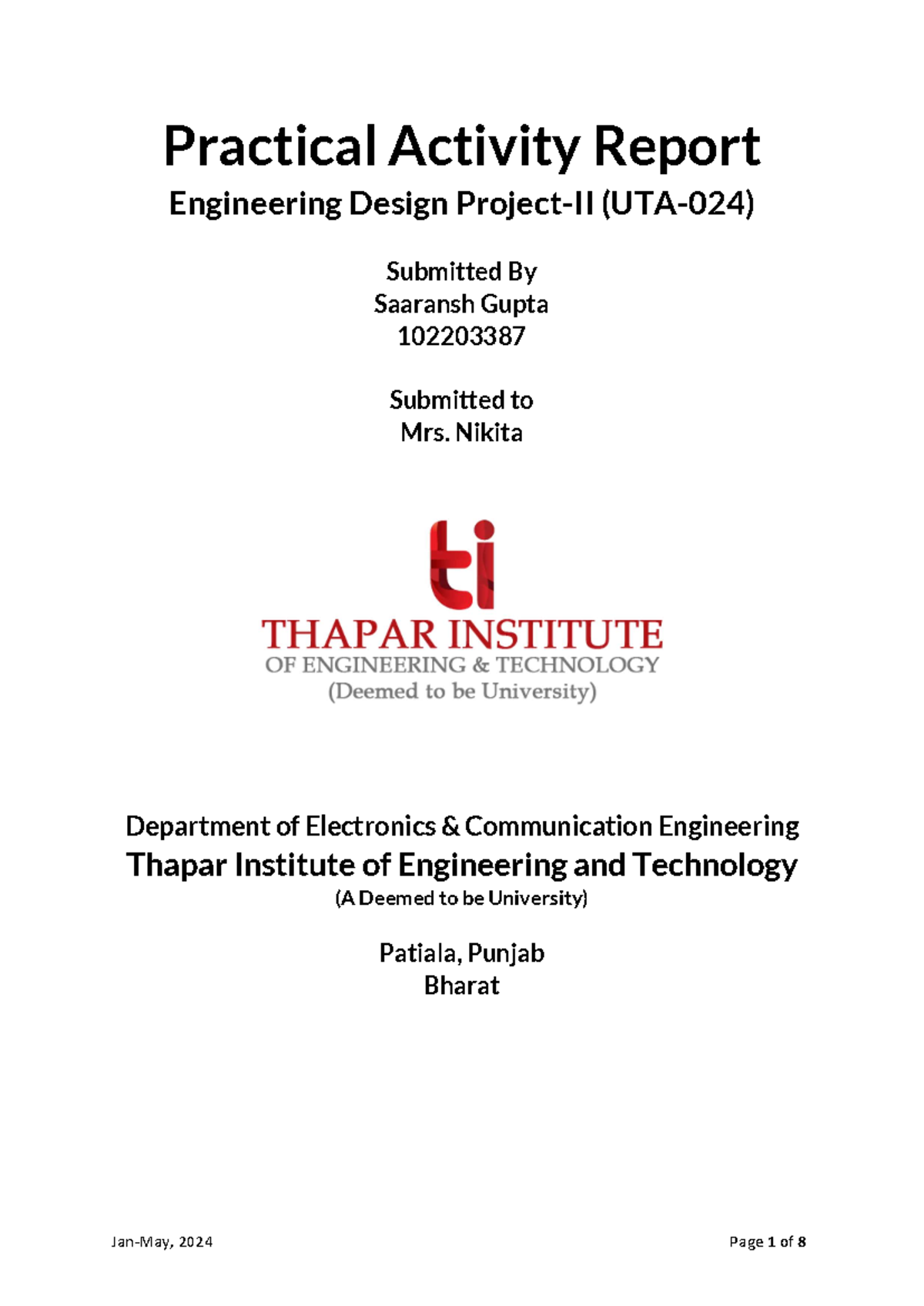 EDP1 - asdfghjkl; - Practical Activity Report Engineering Design ...