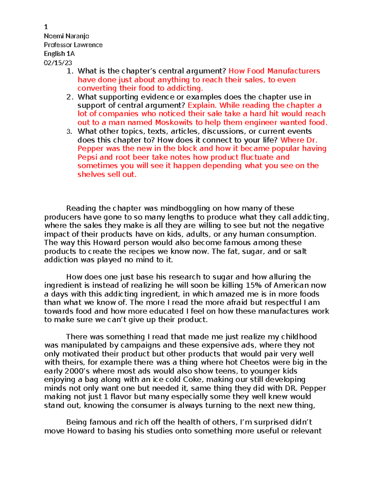 Chapter 2 25-44 - notes - 1 Noemi Naranjo Professor Lawrence English 1A ...