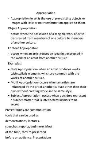 ART Appreciation - ART APPRECIATION CHAPTER 1: WHAT IS ART ...