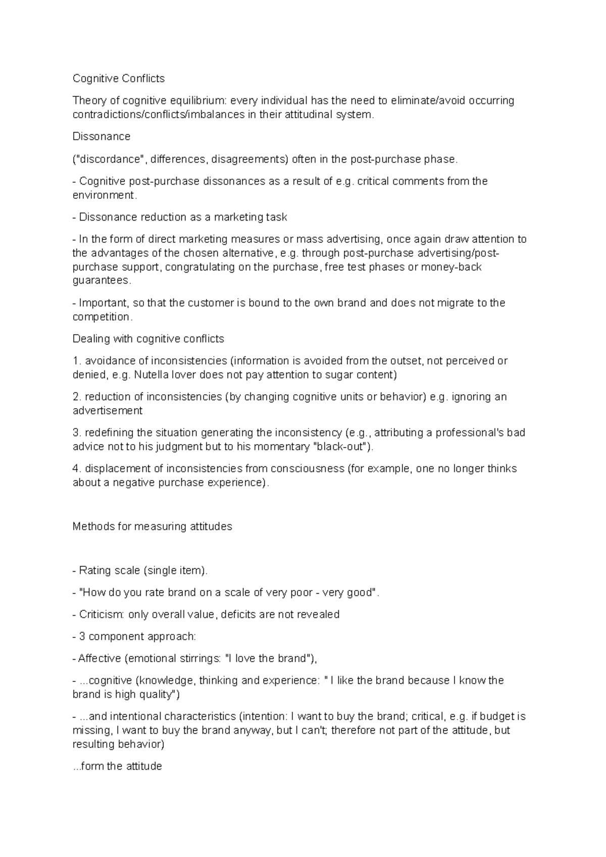 Cognitive Conflicts - Study guide - Cognitive Conflicts Theory of ...