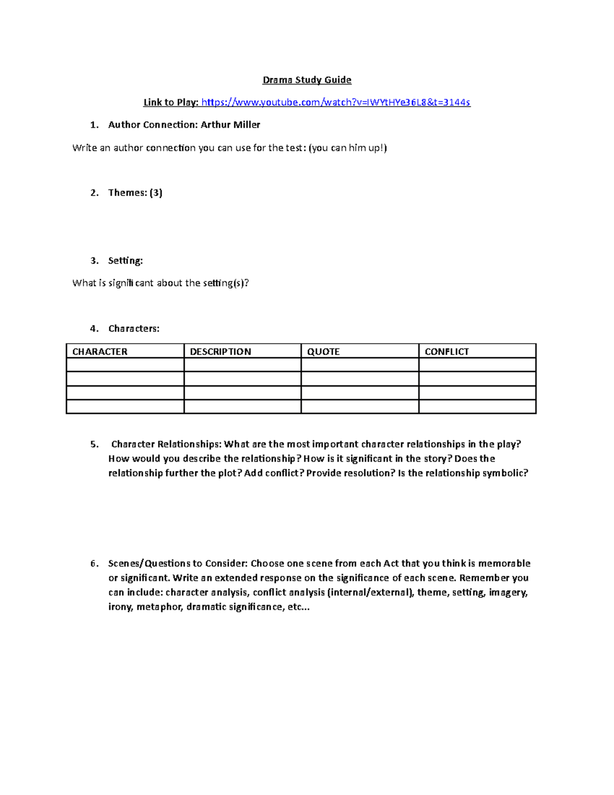 All My Sons Study Guide - Book assignment - Drama Study Guide Link to ...