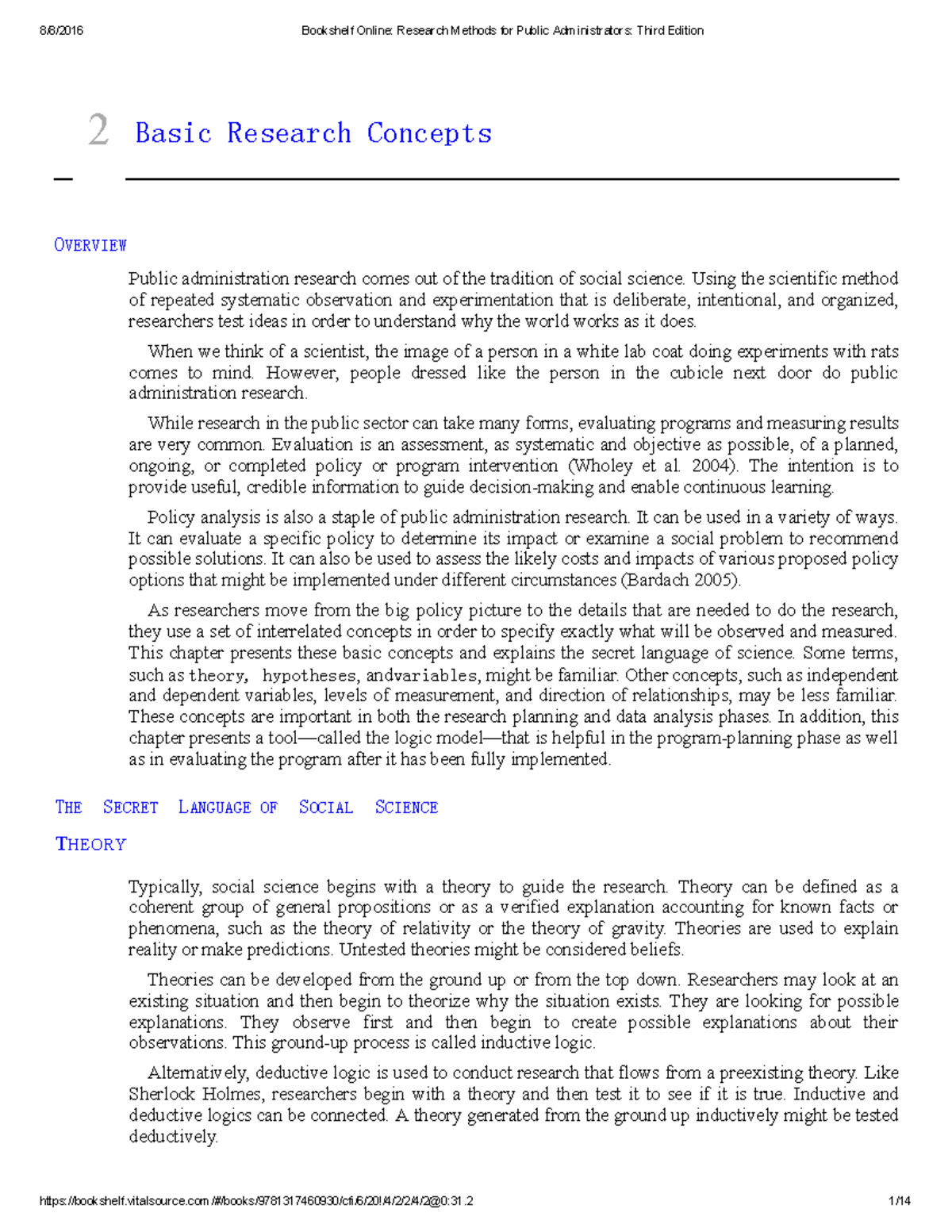Johnson chapter 2 - course resources - 2 Basic Research Concepts ...