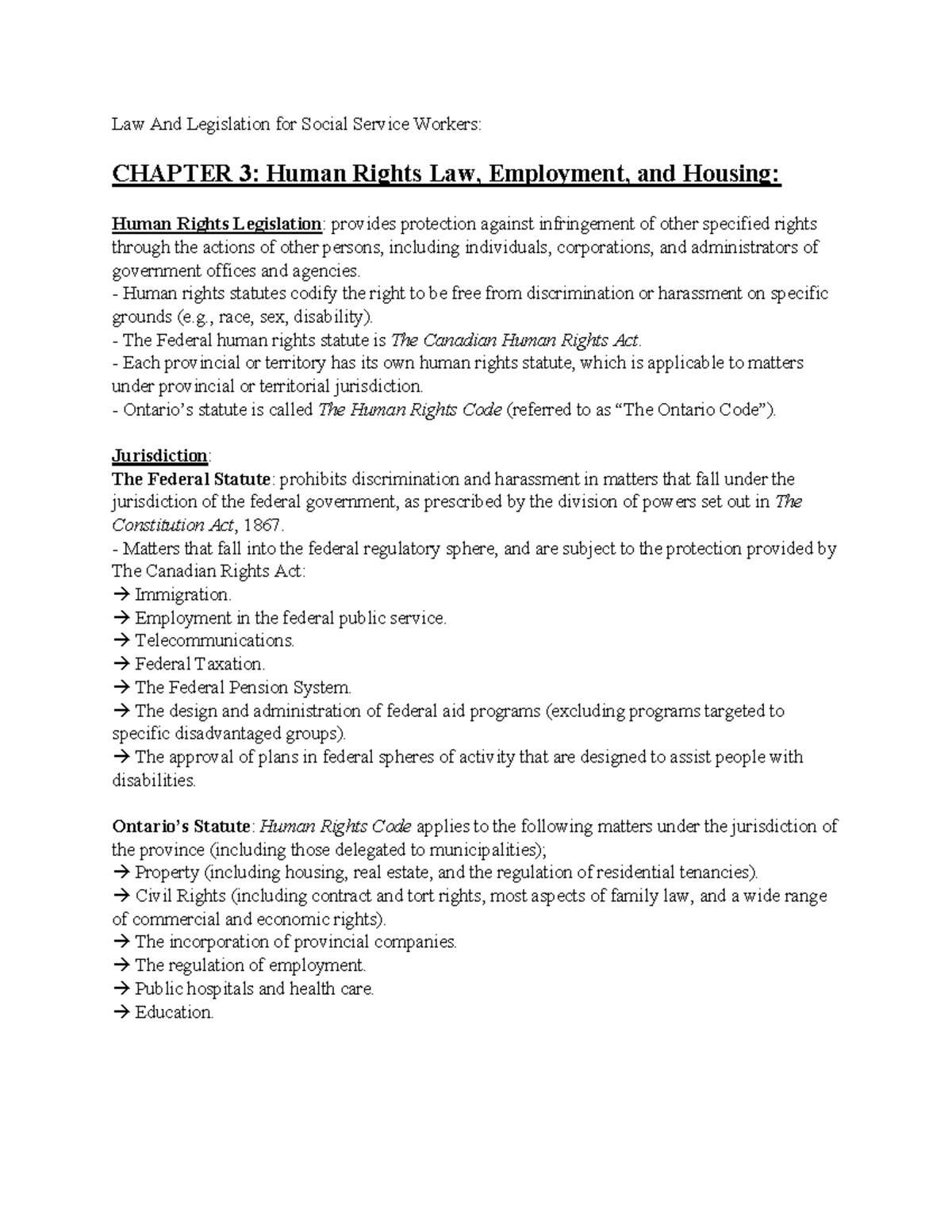 Chapter 3 - Law And Legislation for Social Service Workers: CHAPTER 3 ...