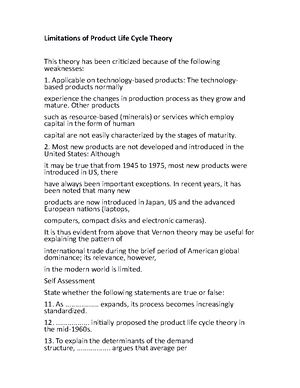 Stages of Product Life Cycle and Trade Implications - Stages of Product ...