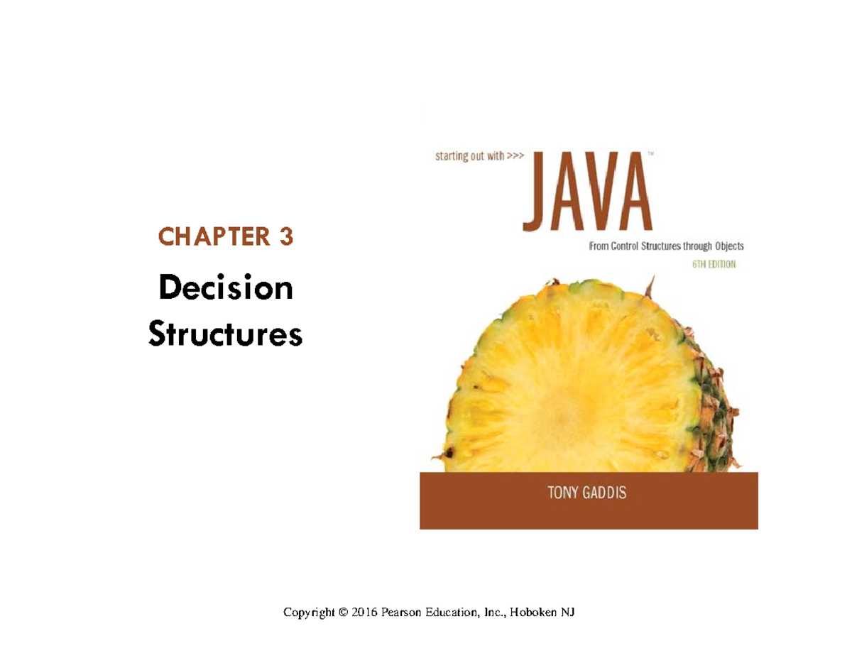 Chapter 3 Notes Computer Science - CHAPTER 3 DecisionDecision ...