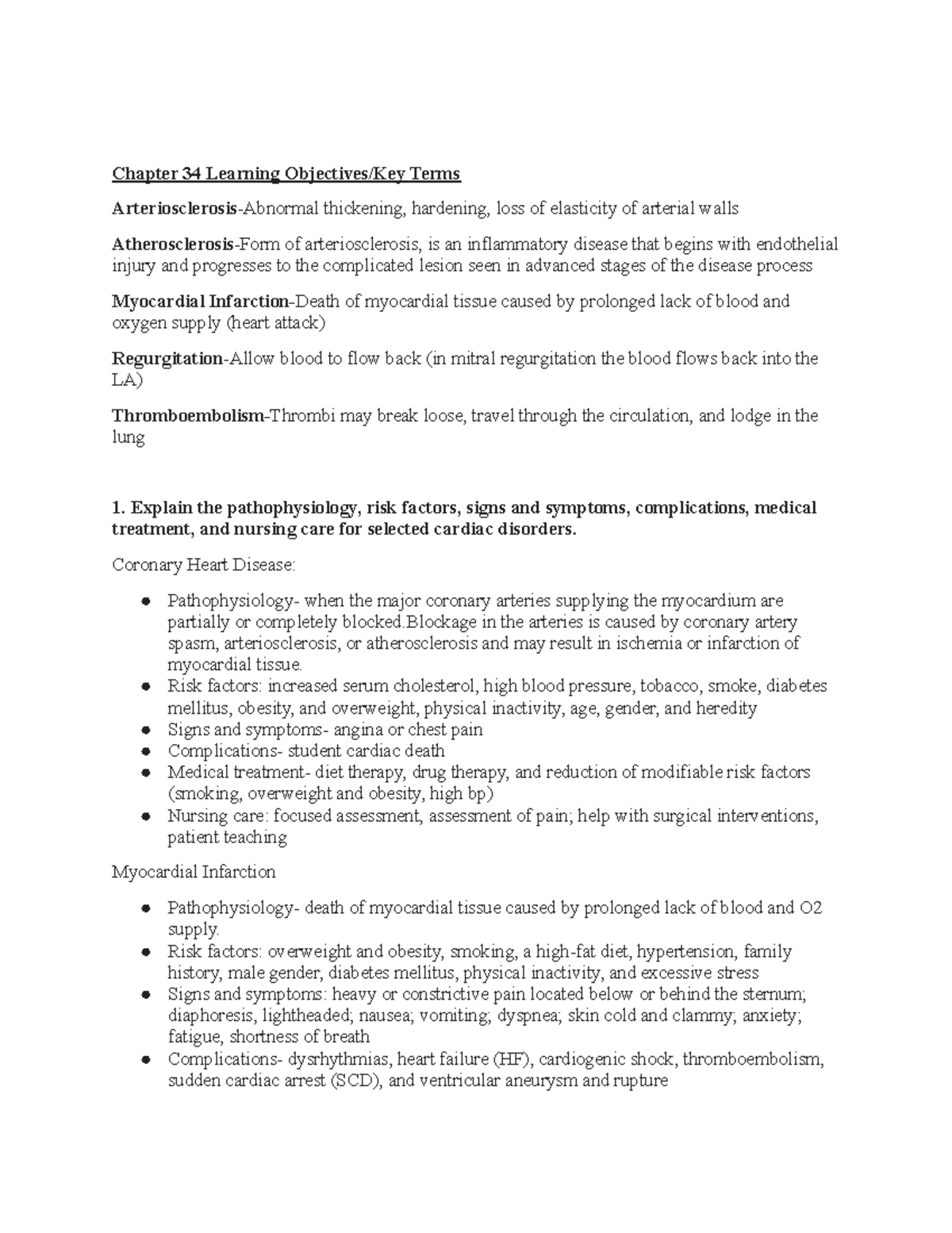 34 learning objectives - Chapter 34 Learning Objectives/Key Terms ...