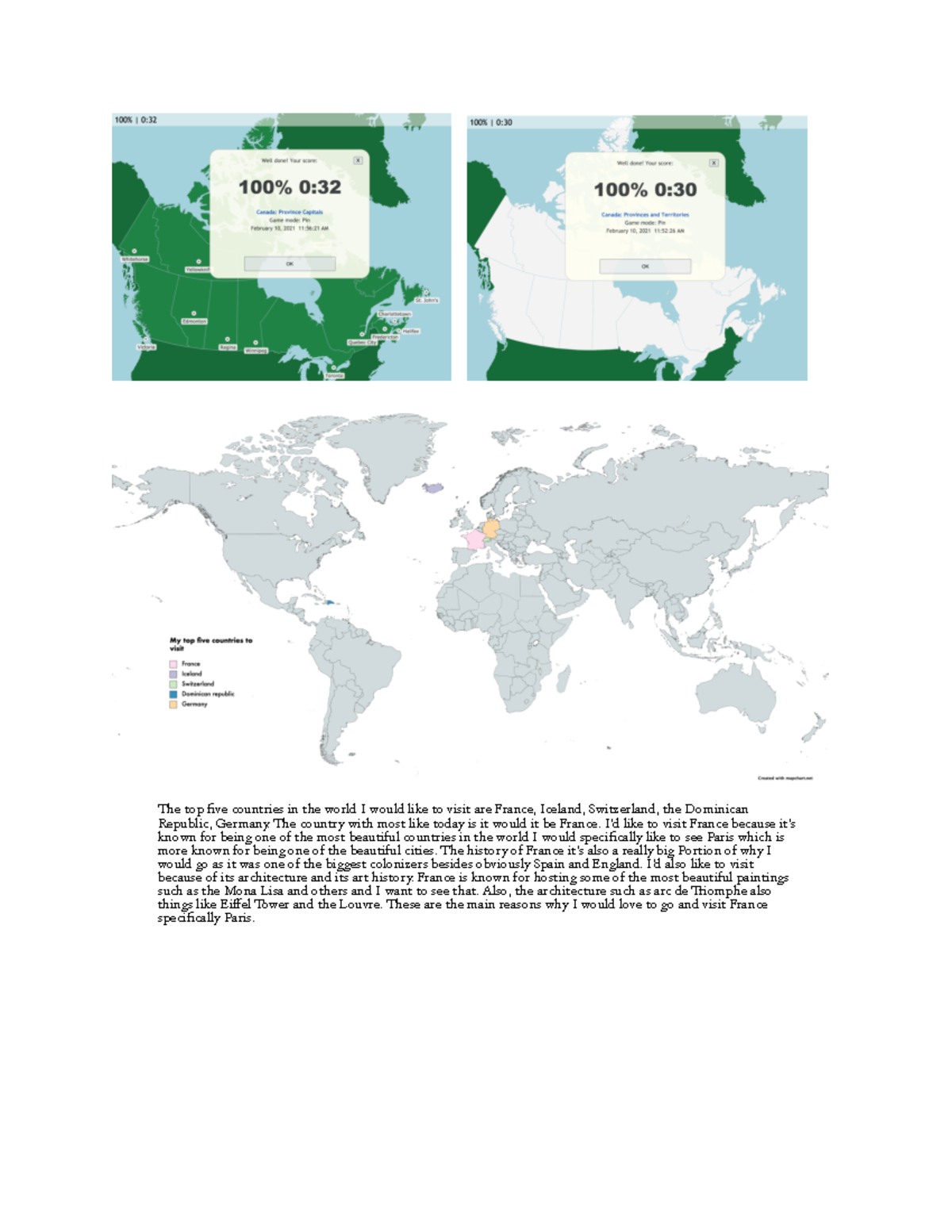 Unit 1 Activitiy 5 - Activity five - The top five countries in the ...
