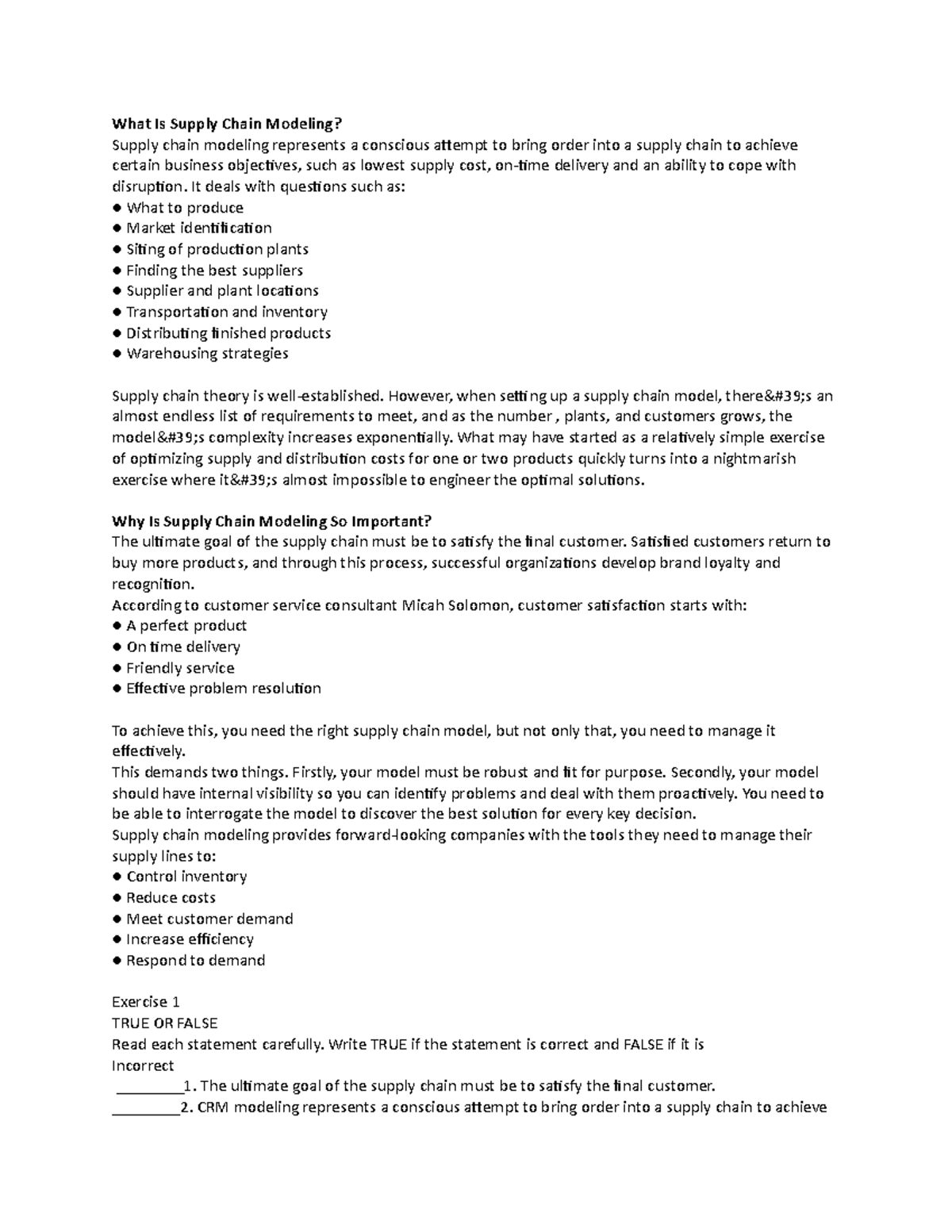 Generalized Supply Chain Model - What Is Supply Chain Modeling? Supply ...