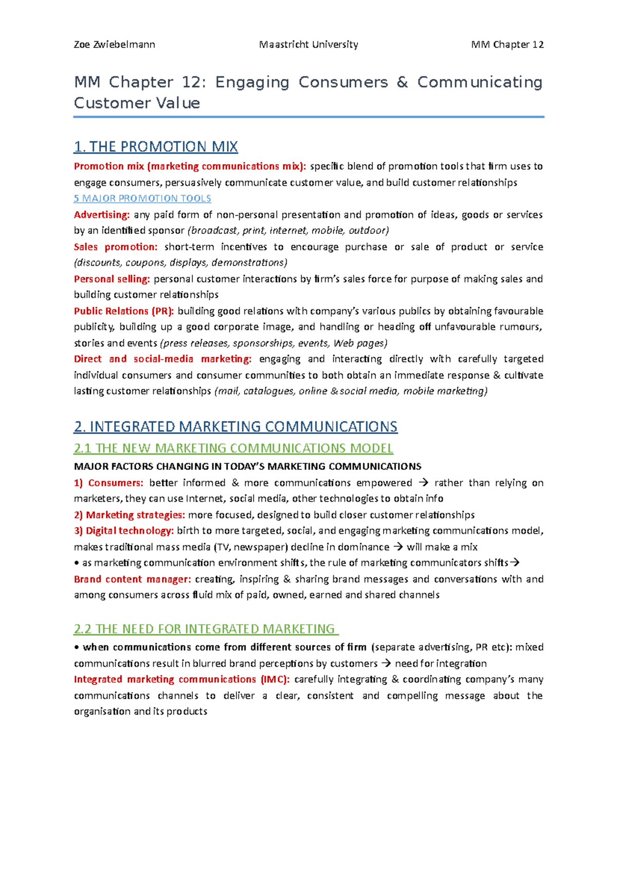 MM-Theory Chapter 12 - MM Chapter 12: Engaging Consumers ...