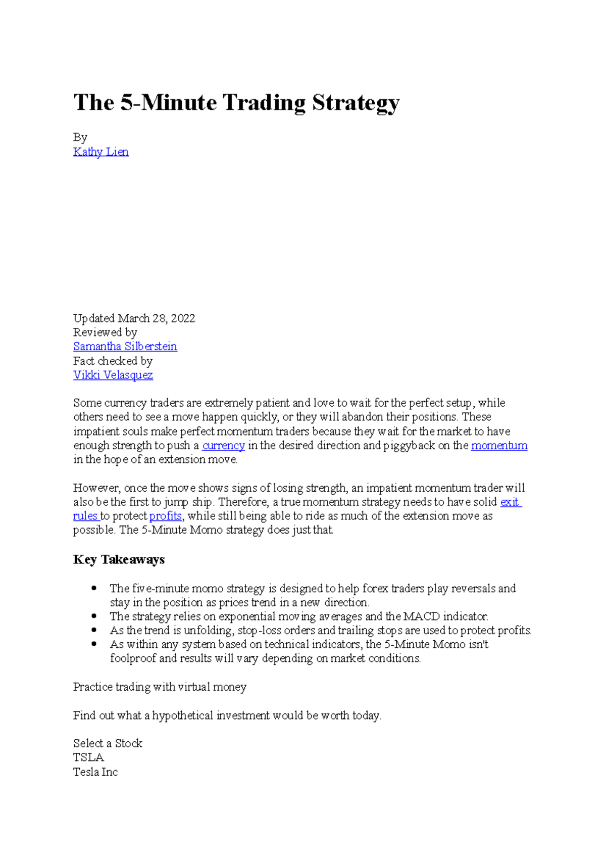 5 Min Strategy - Assets / Finance - The 5-Minute Trading Strategy By ...