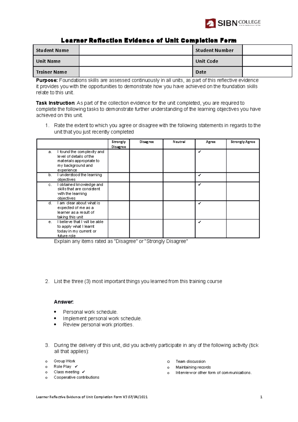Learner Reflection Evidence of Unit Bsbmkg 431 - Learner Reflection ...