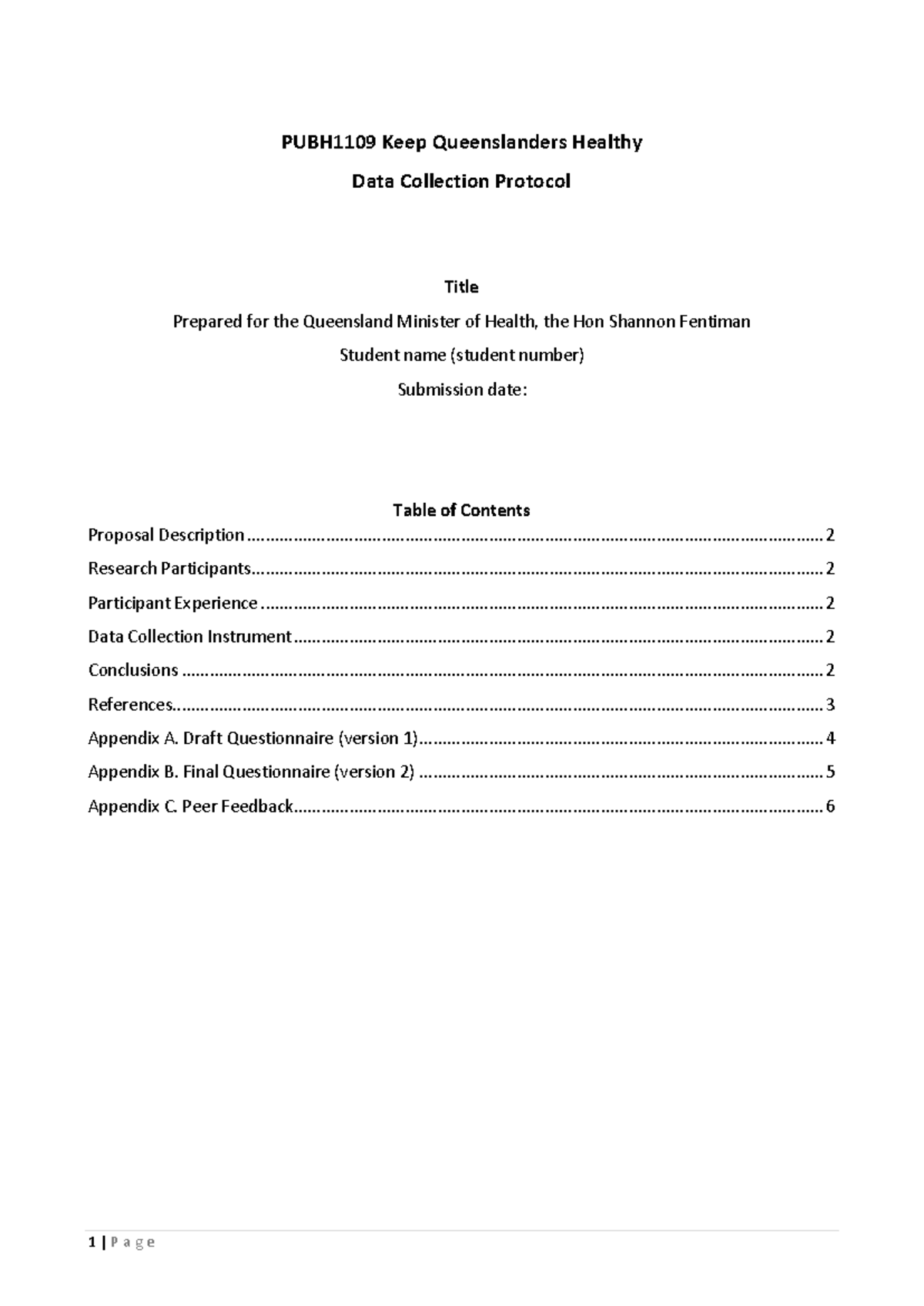 Assessment 3 Template - PUBH1109 Keep Queenslanders Healthy Data ...