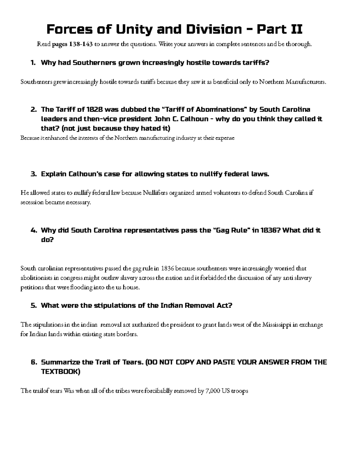 Copy of Forces of Unity and Division - Part 2 - Forces of Unity and ...