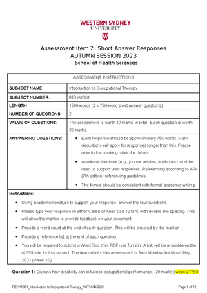 Intro to ot major models - PEO MODEL – PERSON, ENVIRONMENT & OCCUPATION ...