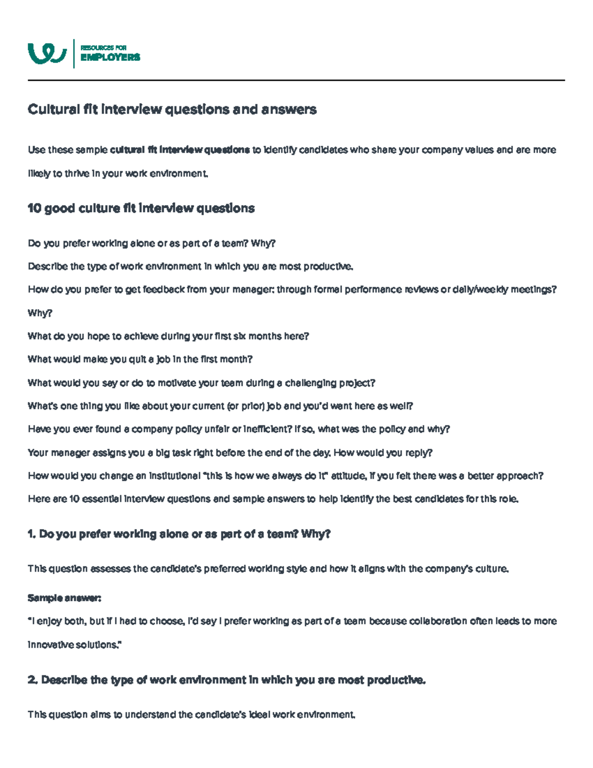 10+ Proven Cultural Fit Interview Questions [+Answers] - Cultural fit ...