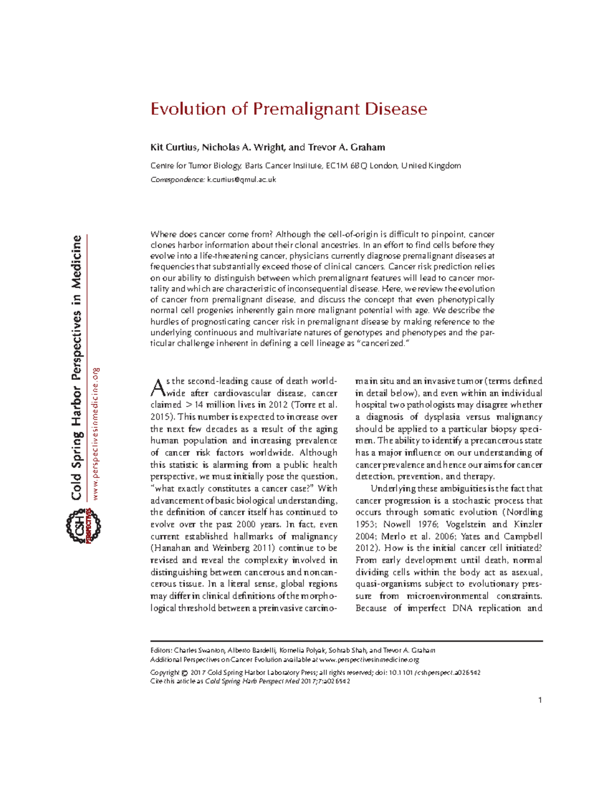 S07 - Evolution OF Premalignant Disease hhhhhhh - Evolution of ...