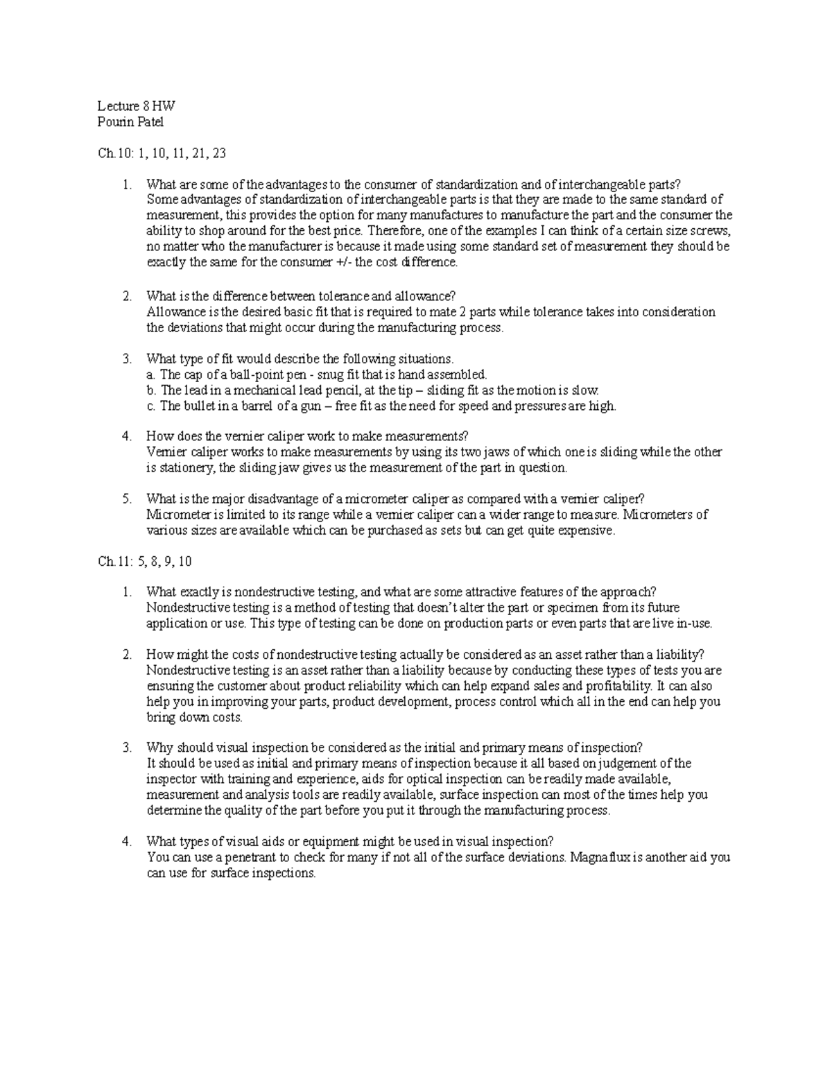 Lecture 8 WH - HW 8 - Lecture 8 HW Pourin Patel Ch: 1, 10, 11, 21, 23 ...